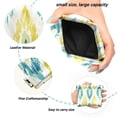 Abstract Yellow Turquoise Pattern Women's Coin Purses Change Pouches ...