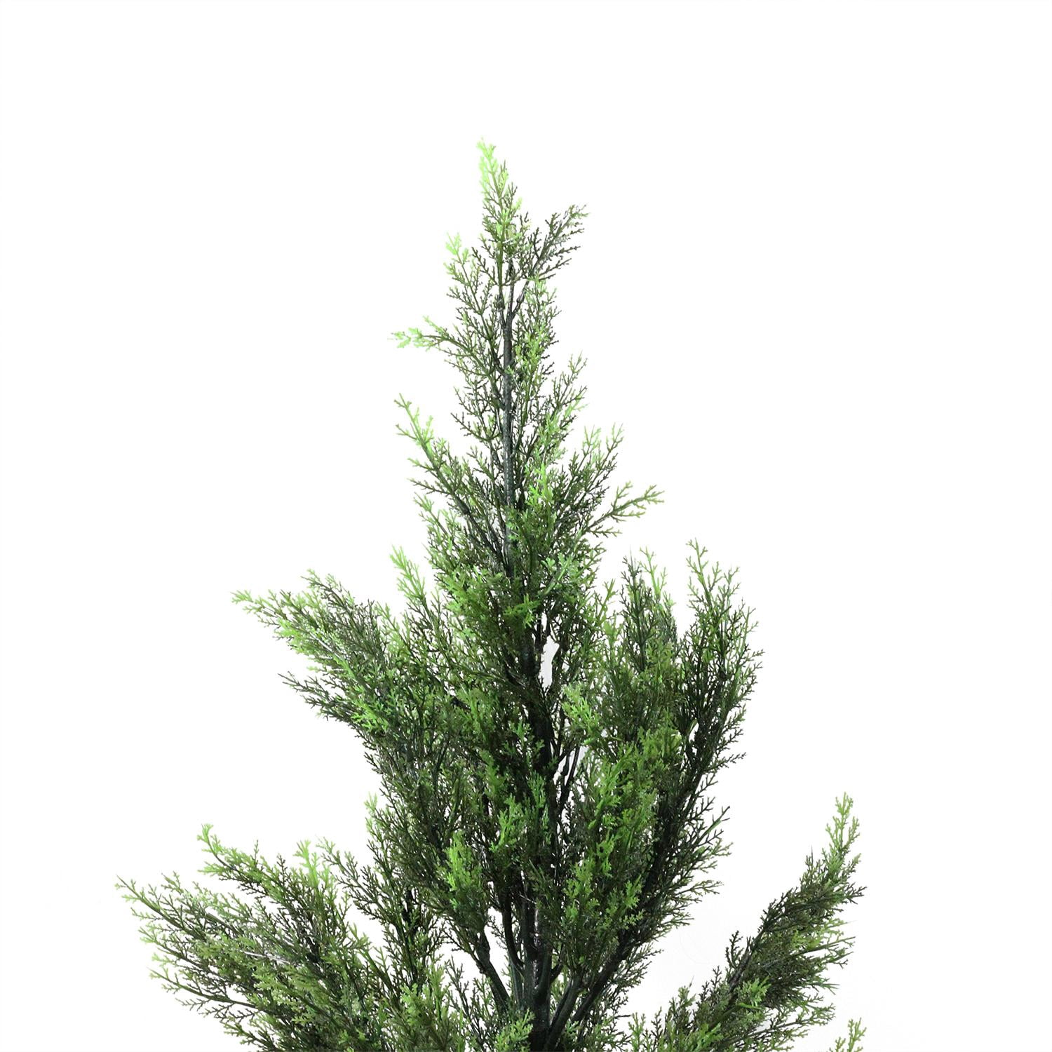 4.5' Potted Two-Tone Artificial Cypress Tree | Walmart Canada