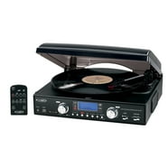 Sylvania SRCD838 Nostalgia 5-in-1 Turntable/CD/Radio/Cassette Player ...