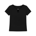 DAFPZW Womens Short Sleeve Tops Summer T-shirts Cute Keyhole Neck ...
