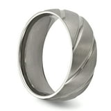 Primal Steel Titanium Swirl Design 8mm Satin Band - Walmart.com
