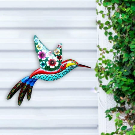Metal Hummingbird Wall Art Decor, Birds Outdoor Wall Sculpture Hanging ...