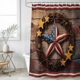 66x72 Inch Shower Curtains for Bathroom, 4th of July Fabric Bath ...