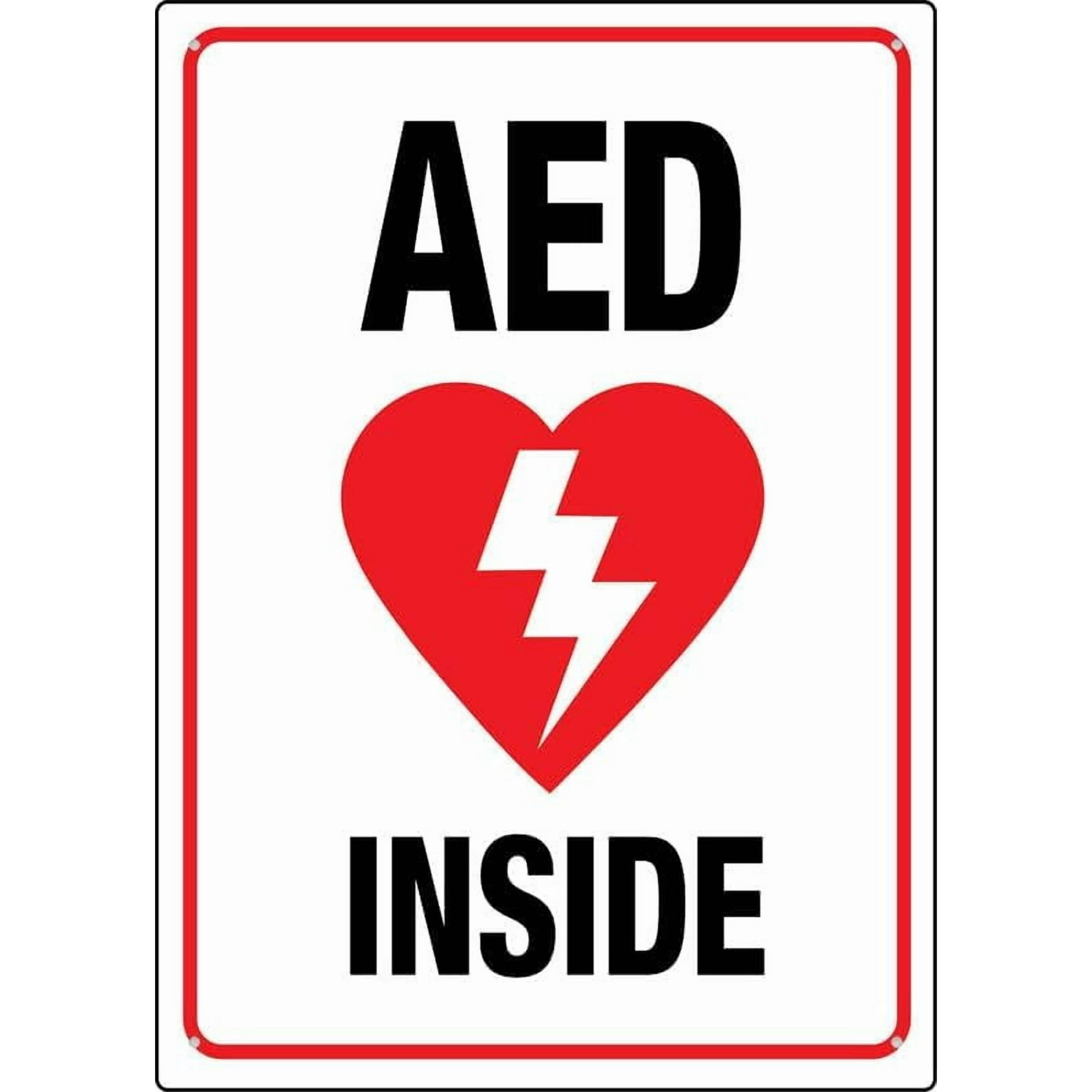 Click here for Yyiuuk 8 X 12 In Metal Tin Sign - Aed Inside Wall... prices