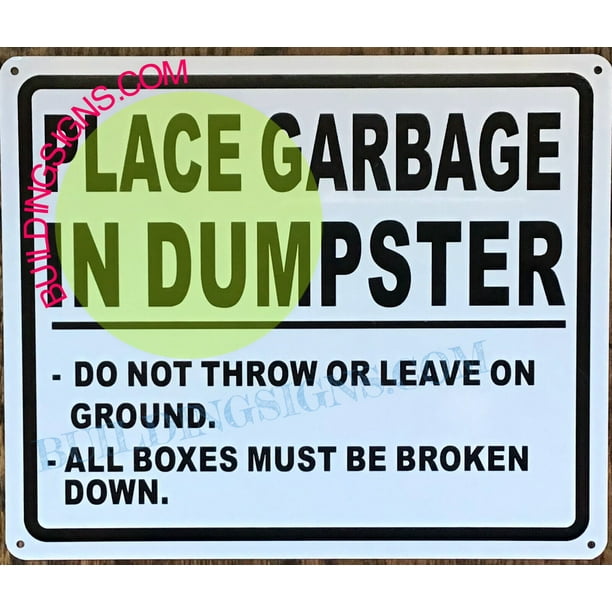 Garbage Day Sign