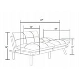 Futon Sofa Bed with Multiple Angle Adjustable Armrest and Backrest ...