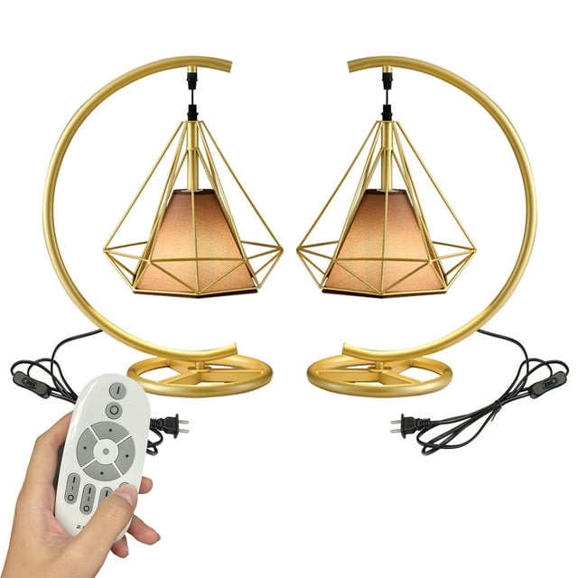 Kiven Modern Plug in Table Lamp, Dimmable Desk Lamp with Fabric ...