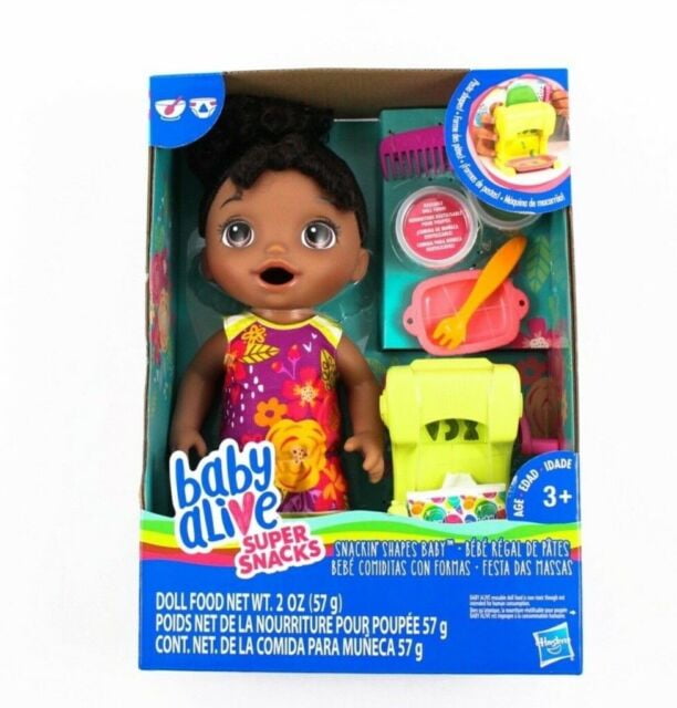 Baby alive snackin shapes baby super snacks African American - Walmart.com