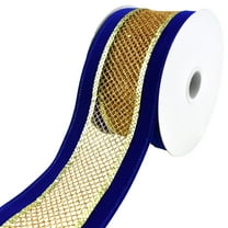 Mesh Velvet Wired Edge Christmas Ribbon, 2-1/2-Inch, 10-Yard - Royal ...
