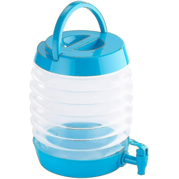 Water Dispenser: Foldable Canister, Spout, Stand, 5.5 Litres, Blue ...