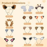 Peaoy 12PCS Jungle Animal Headbands, Safari Party Supplies, Zoo Animal ...