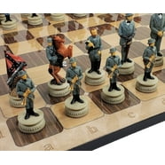 Japanese Samurai Warrior Chess Set Large 18" Cherry & Burlwood Color ...