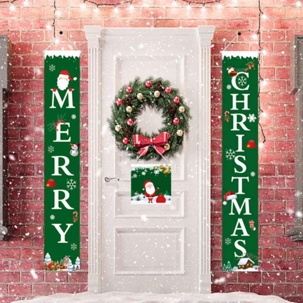 Merry Christmas Banners Outdoor Decorations Christmas Door Banners ...