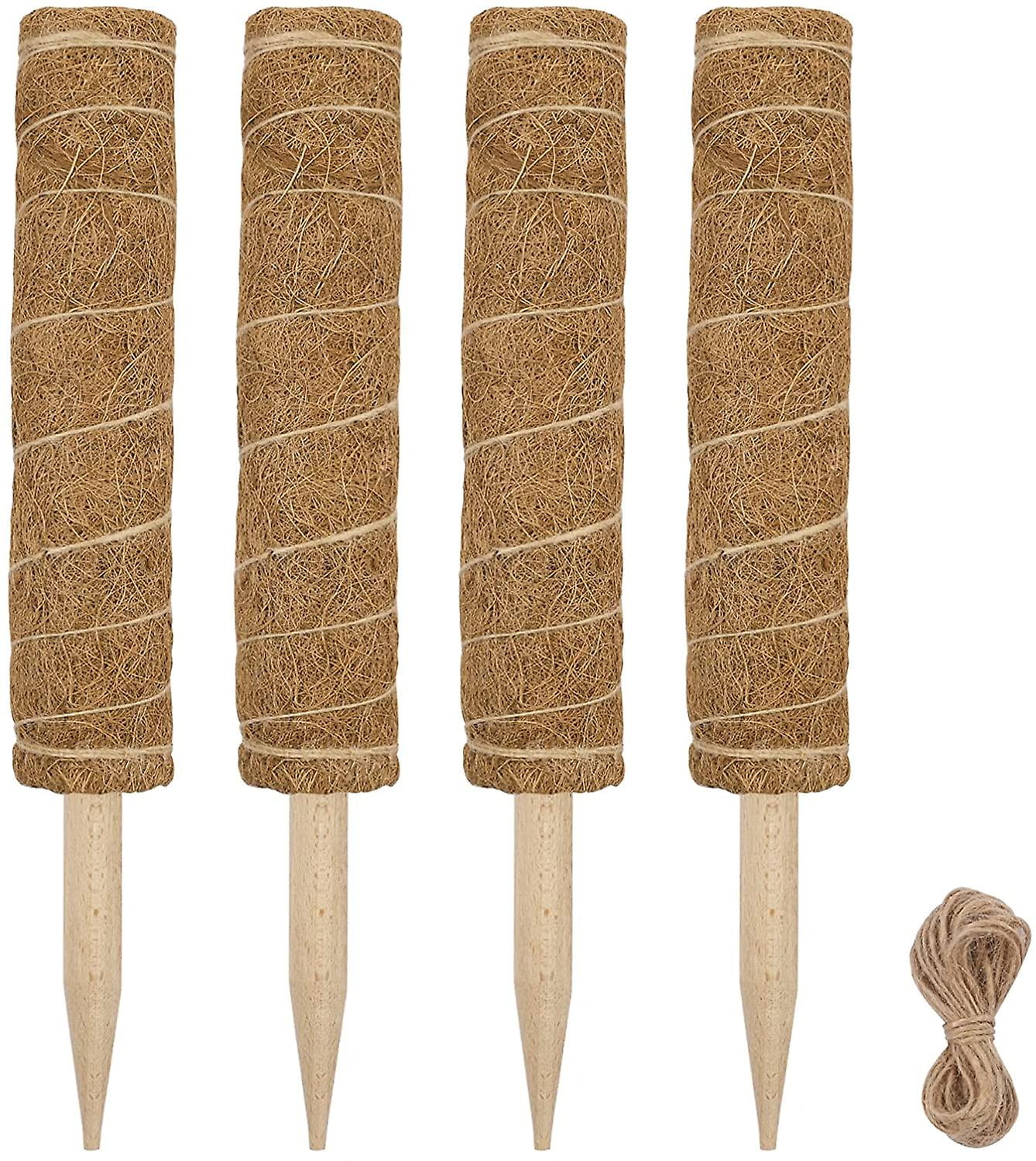 Poste de musgo de 60 pulgadas, paquete de 4 postes de tótem de fibra de ...