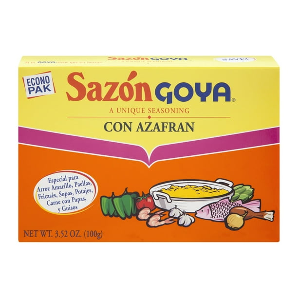 Goya Sazon Con Azafran Seasoning, 3.52 Oz - Walmart.com