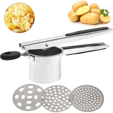 Potato Press Stainless Steel, Yuragim Potato Press Incl. 3 Sieve ...