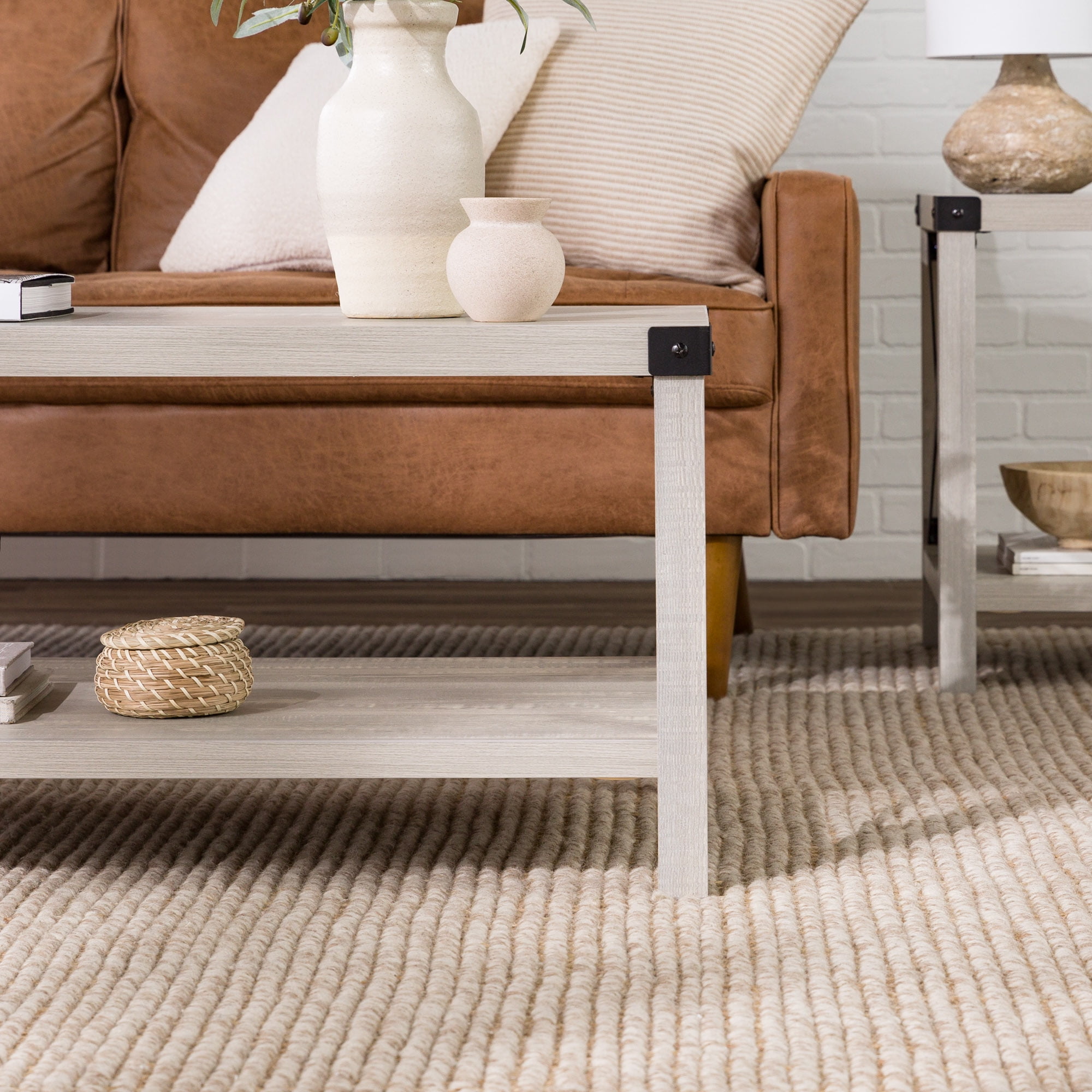 Magnolia metal x grey wash coffee table by desert fields store