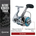 Quantum Cabo Saltwater Spinning Fishing Reel, Size 80 Reel, Silver/Blue ...