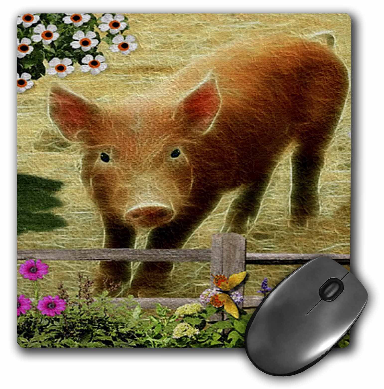 3dRose Little Pig, Mouse Pad, 8 by 8 inches - Walmart.com