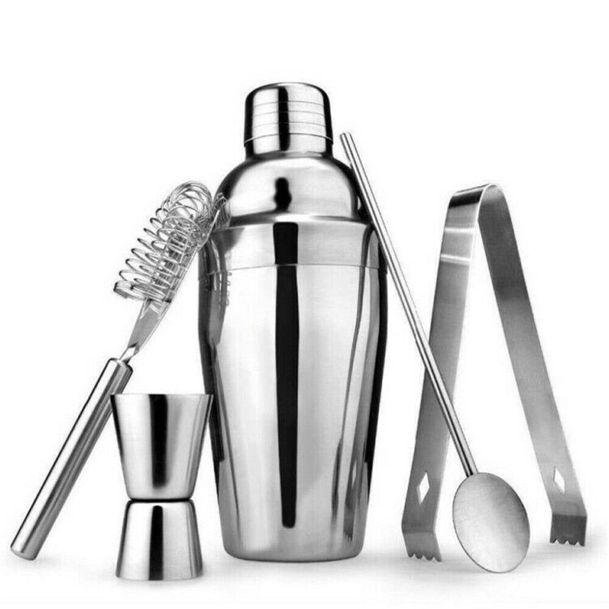 JBEELATE 5PCS Stainless Steel Cocktail Shaker Mixer Drink Bartender ...