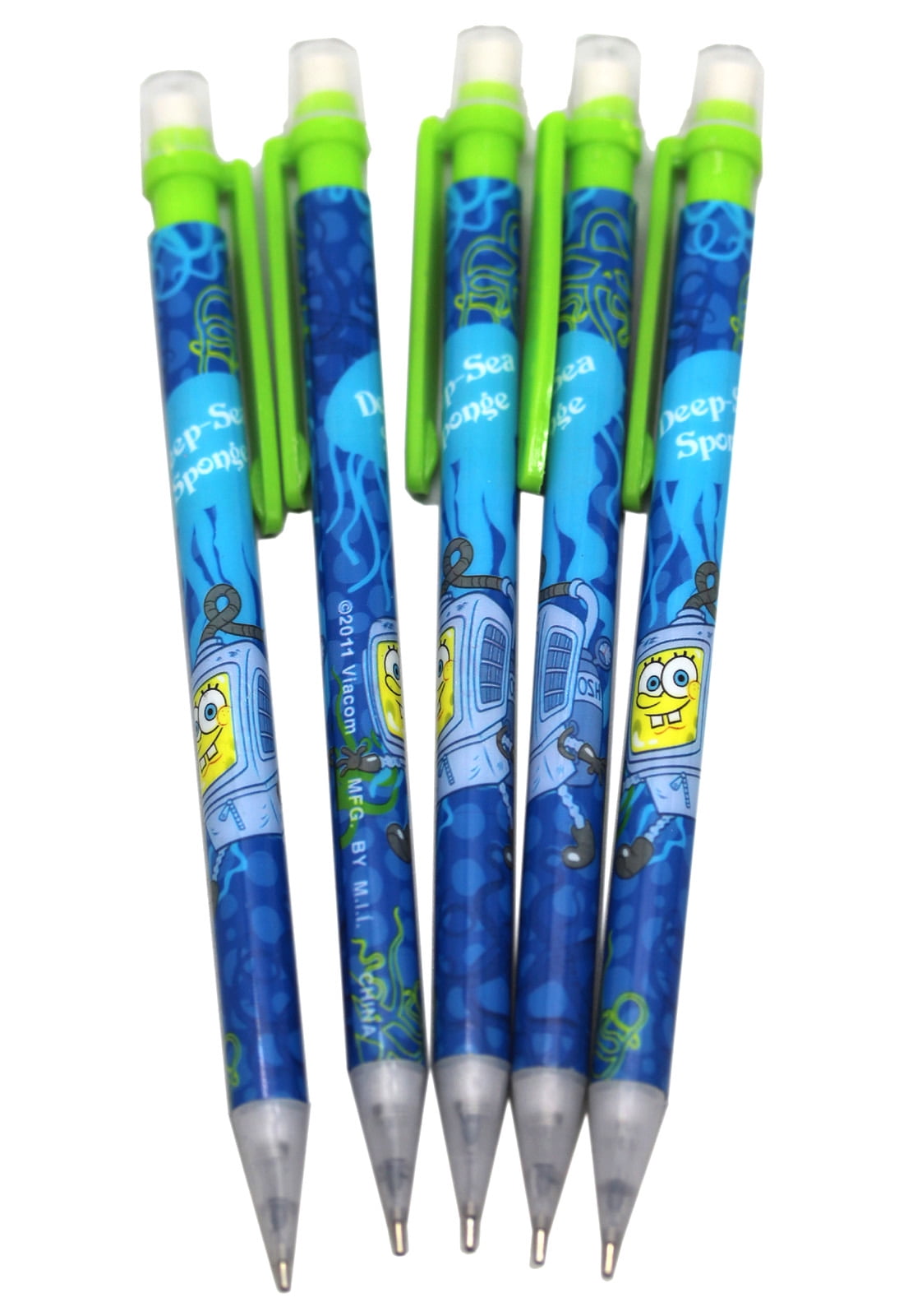 Spongebob Squarepants -Deep Sea Sponge Blue Case Mechanical Pencils (5 ...