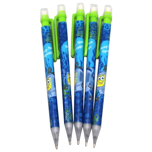 Spongebob Squarepants -Deep Sea Sponge Blue Case Mechanical Pencils (5 ...