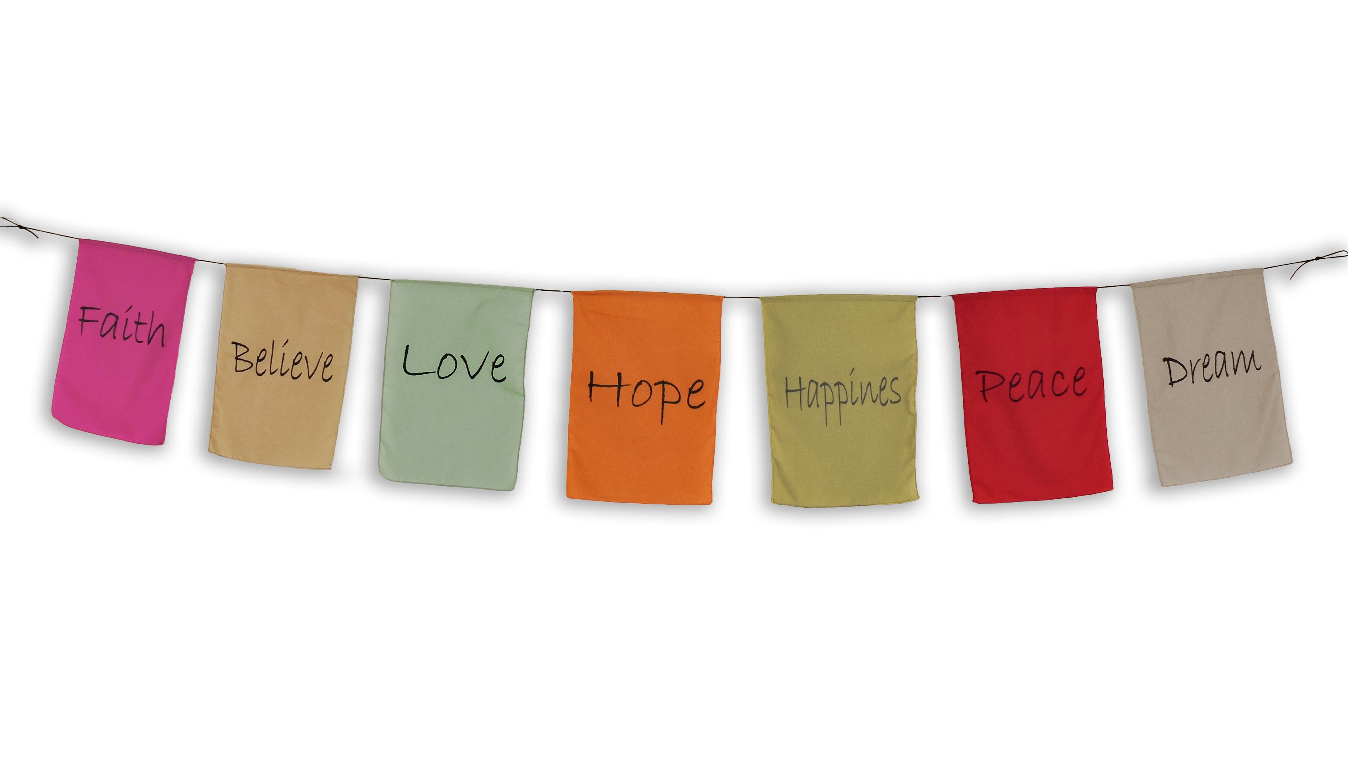 Handmade Tibetan Affirmation Prayer Flags Dream Faith Believe Hope ...