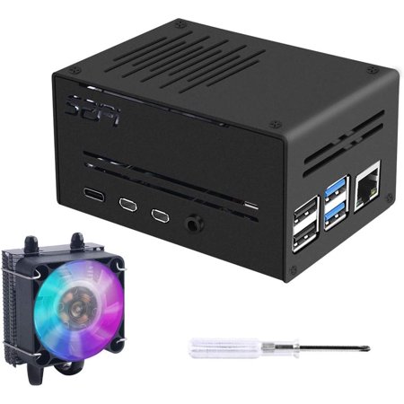 G Raspberry Pi 4 Metal Case ,Raspberry Pi 4B Case with Raspberry Pi Low ...