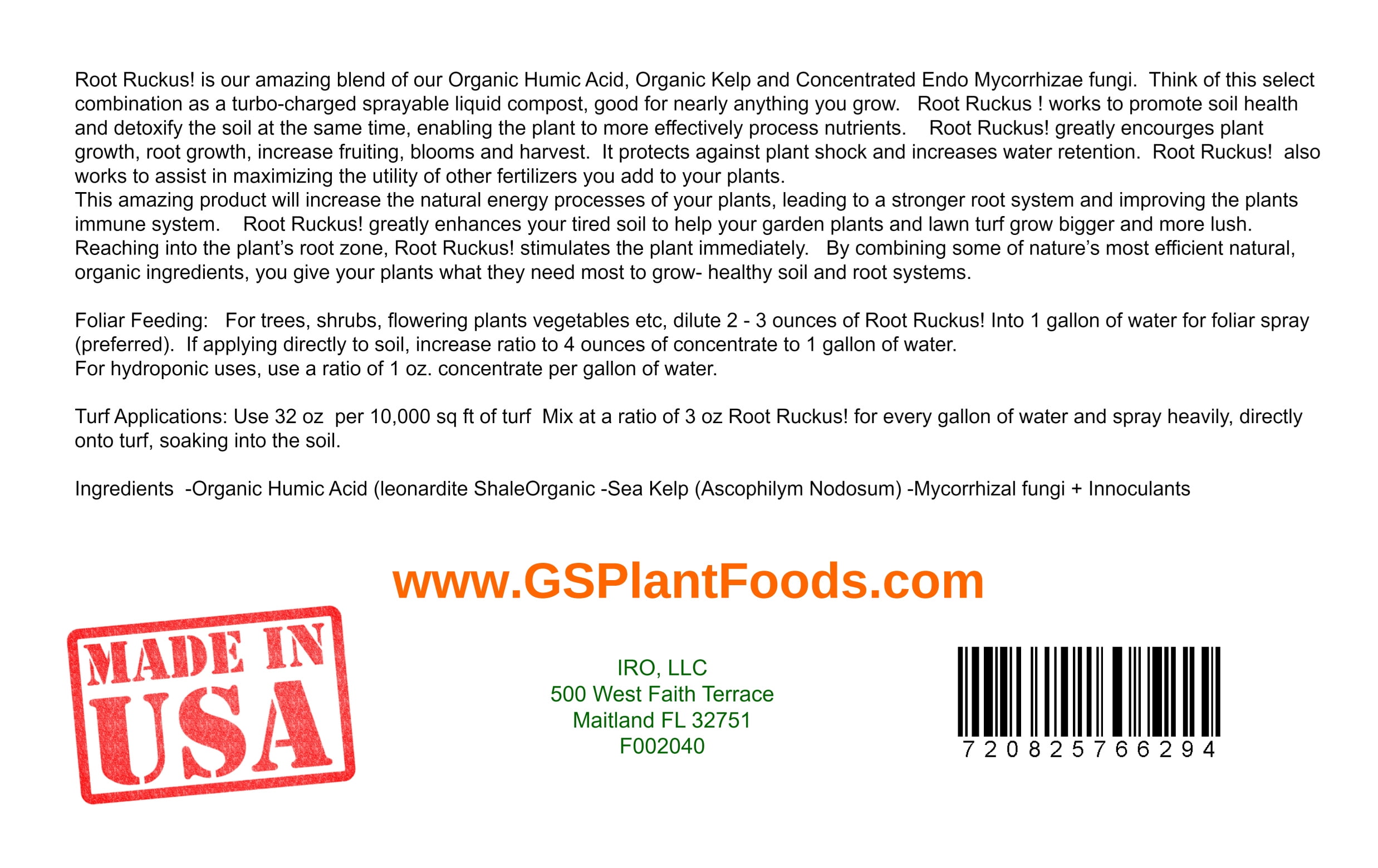 Buy Organic Natural Deep Root Starter Growth Feeder Supplement ...