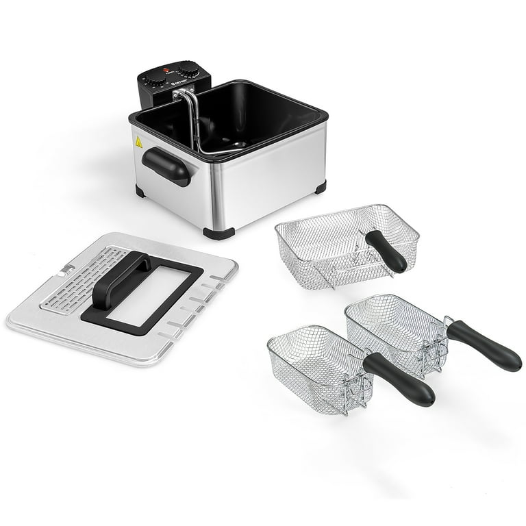 Costway Electric Deep Fryer 5.3 QT/21-Cup Stainless Steel Costway Electric Deep Fryer 5.3 QT/21-Cup Stainless Steel