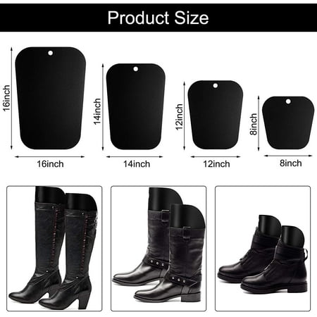 10 Pieces Black Boot Shaper Form Inserts Reusable Tall Boot Support for ...