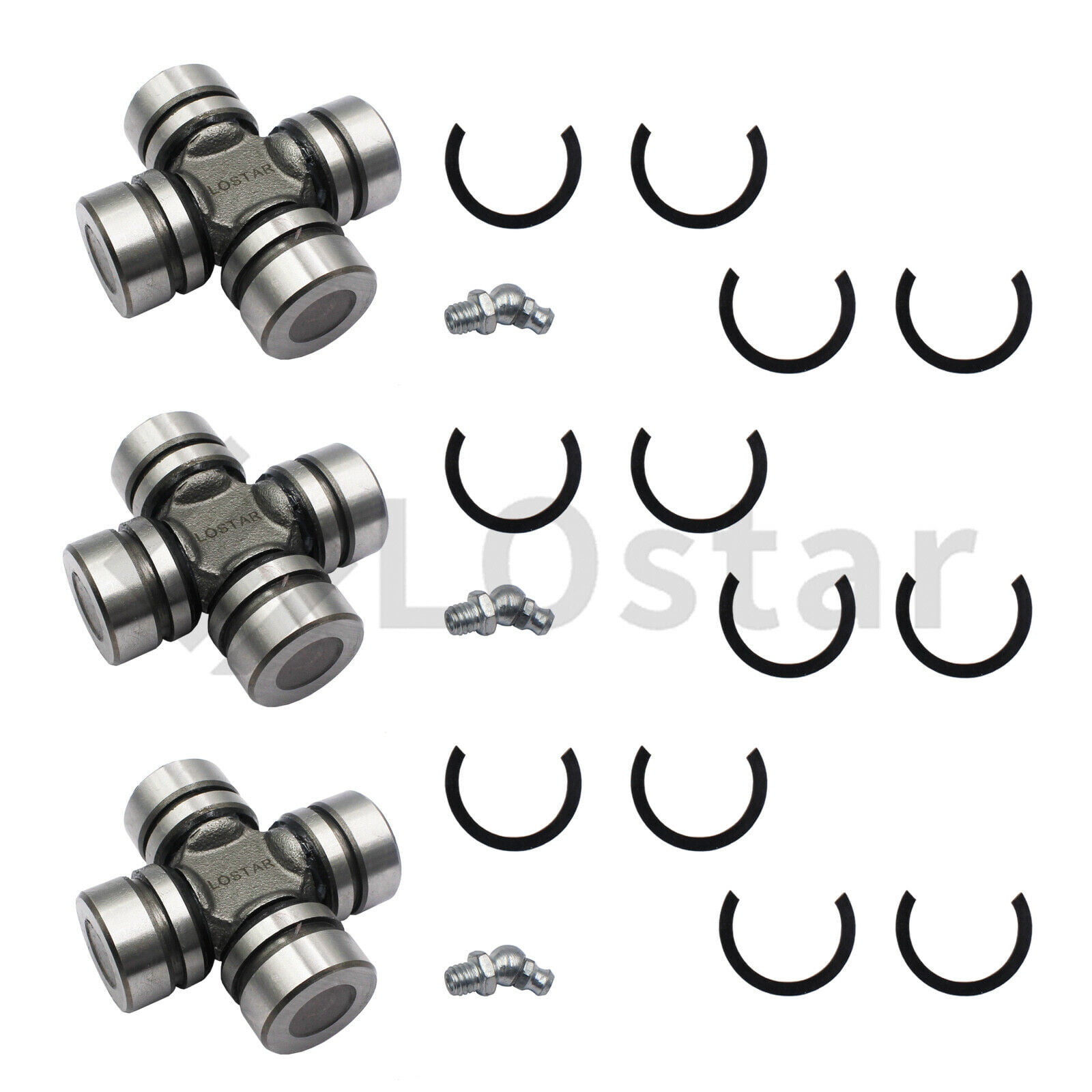 LABLT 3-Pack Rear or Front Prop Shaft U-Joint Replacement for Toyota Lexus spider kit gimbal ...