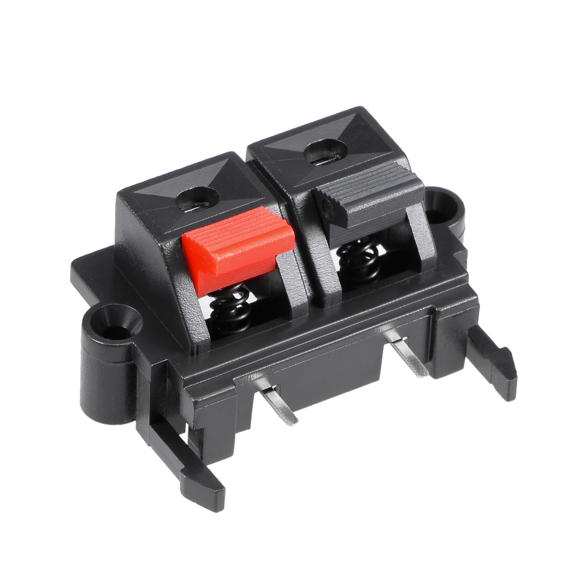 1pcs 2 Way Jack Socket Spring Push Release Connector Speaker Terminal ...