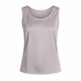 CONROSES Mothers Day Gift Women's Sleeveless Satin T-Shirts V Neck ...
