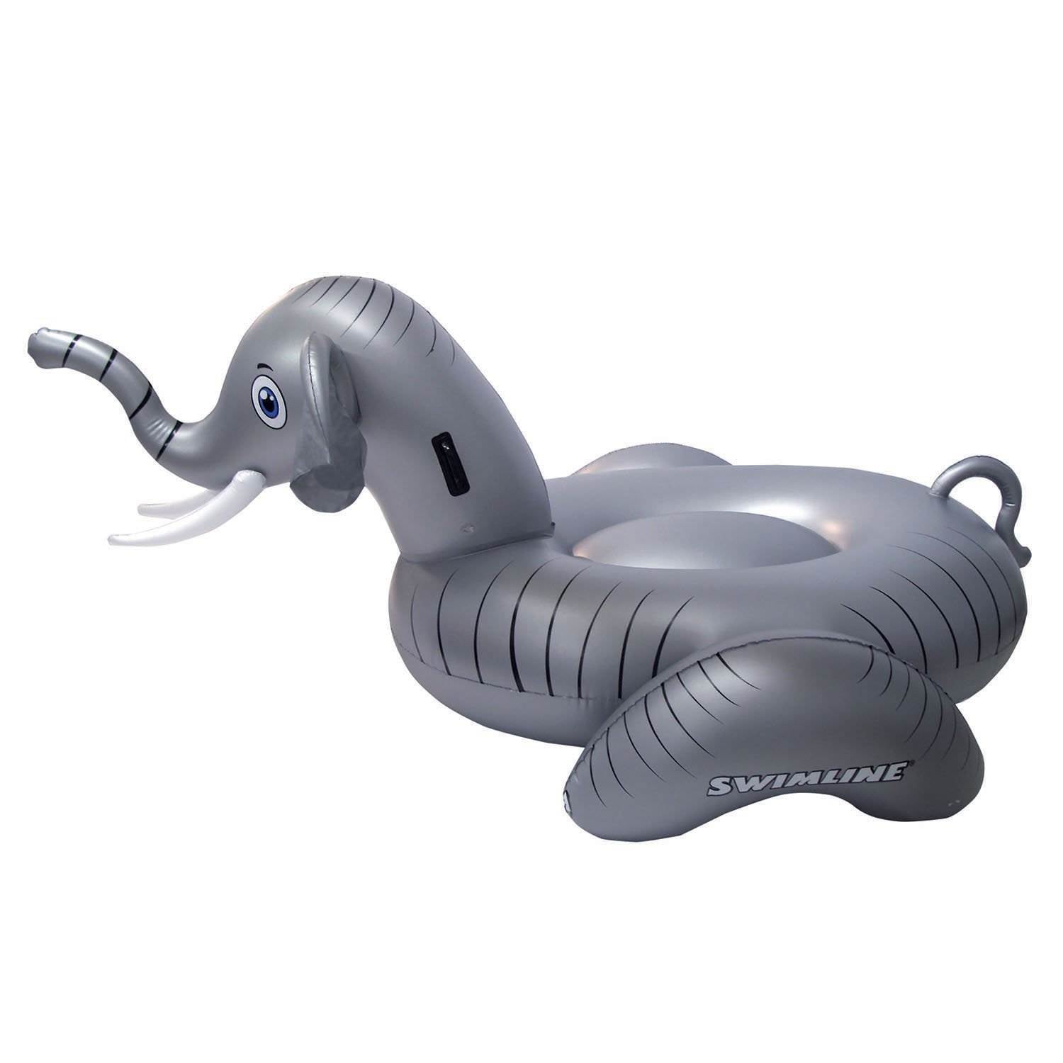 Swimline Giant Inflatable 73 Inch Elephant Ride-On Swimming Pool Float ...
