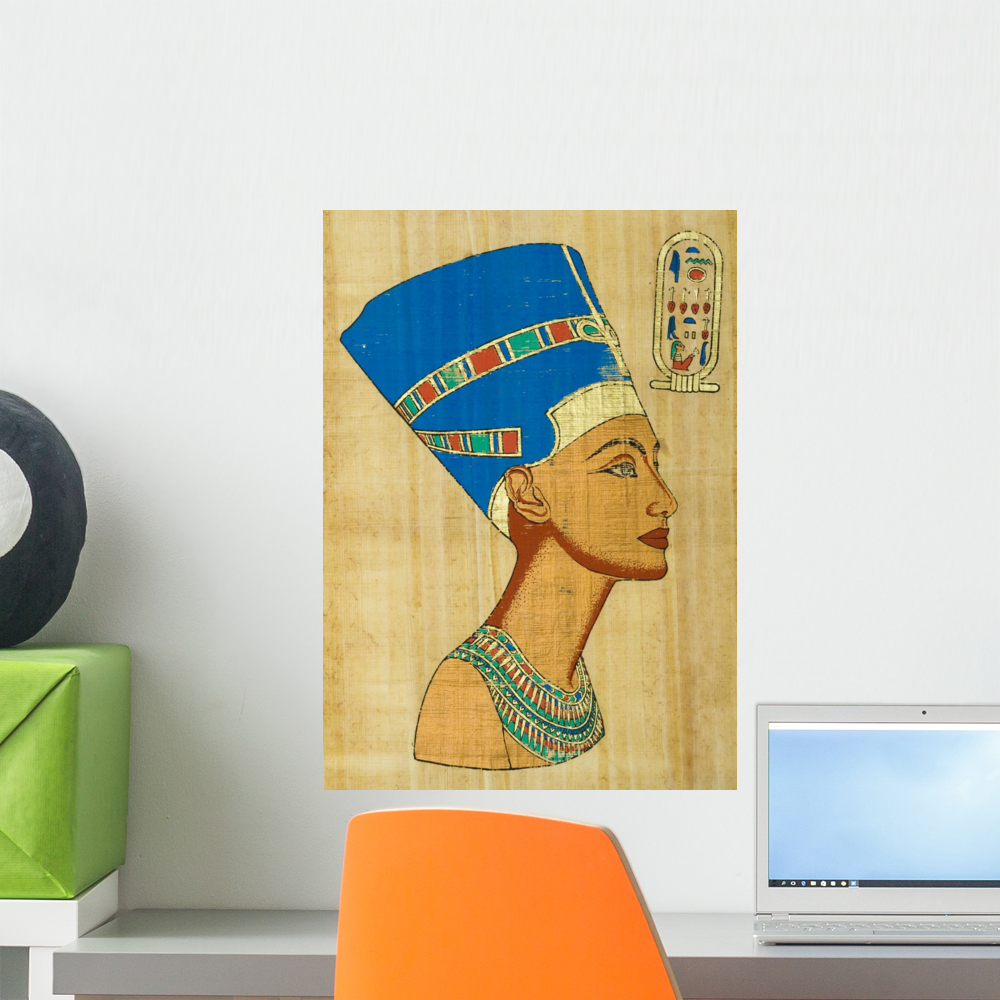 Egyptian Papyrus Portrait Wall Mural Decal by Wallmonkeys Vinyl Peel ...