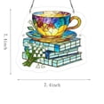Book Lover Themed Acrylic Puzzle Suncatcher, Stained Glass Style Window ...