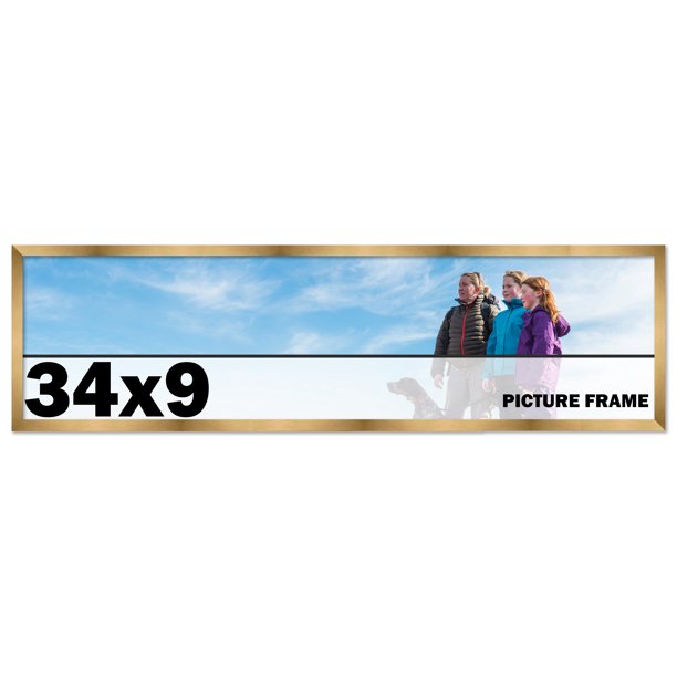 34x9 Frame Gold Bronze Picture Frame - Modern Photo Frame Includes UV ...