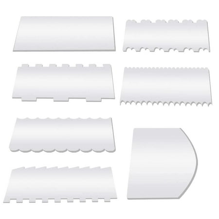 7 Pieces Cake Edge Scrapers Cream Scrapers Transparent Dinning Room ...