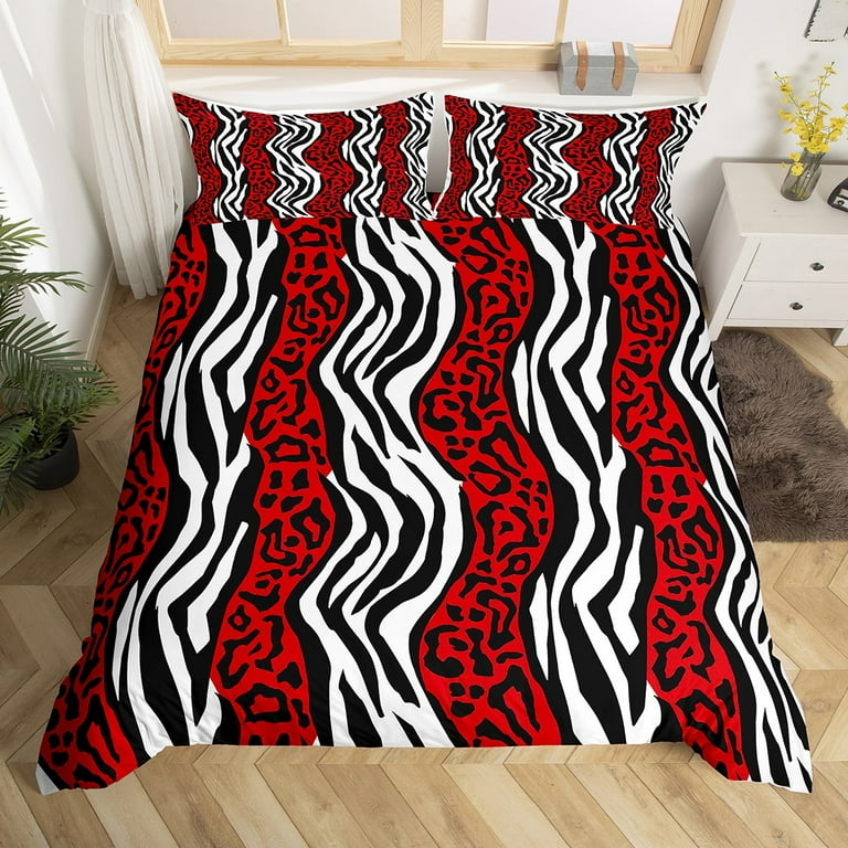 Red Zebra Print Bedding