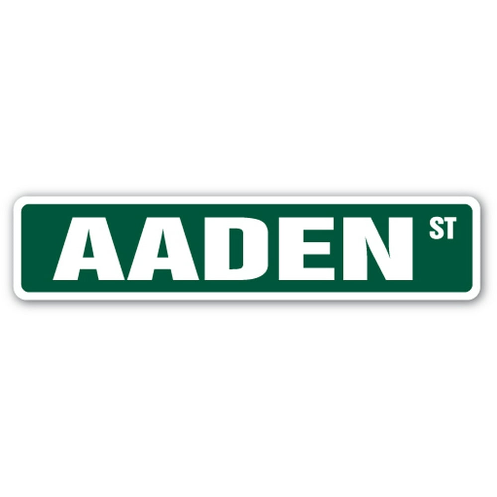 AADEN Street Sign Childrens Name Room Sign | Indoor/Outdoor | 24" Wide ...