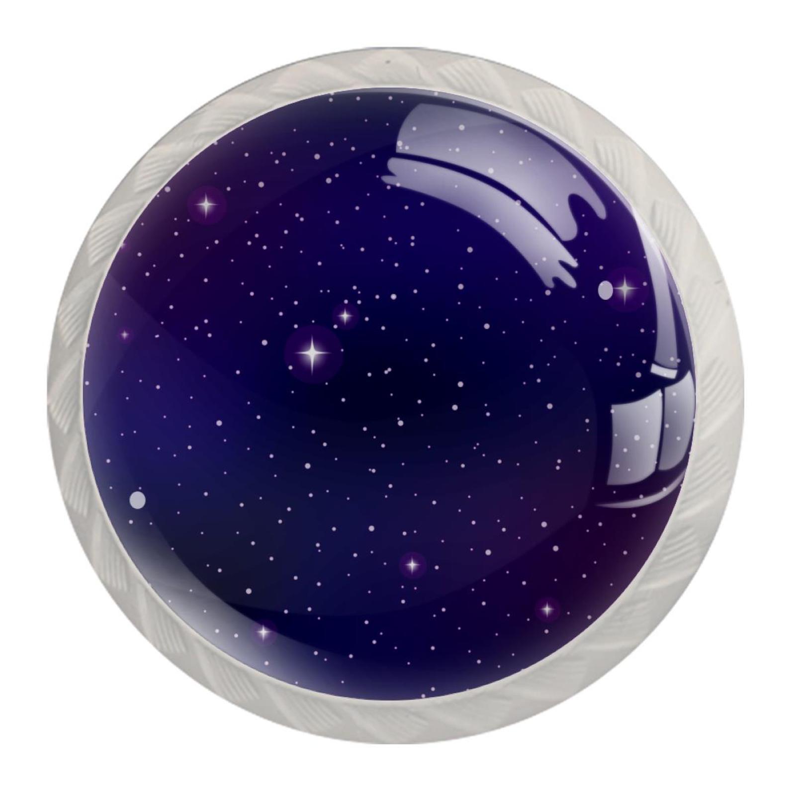 4 Pcs Ultraviolet Galactic Galaxy Knobs for Kitchen Cabinet Cupboard ...