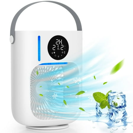 Personal Air Cooler, Portable Air Conditioner Fan with Led Display ...