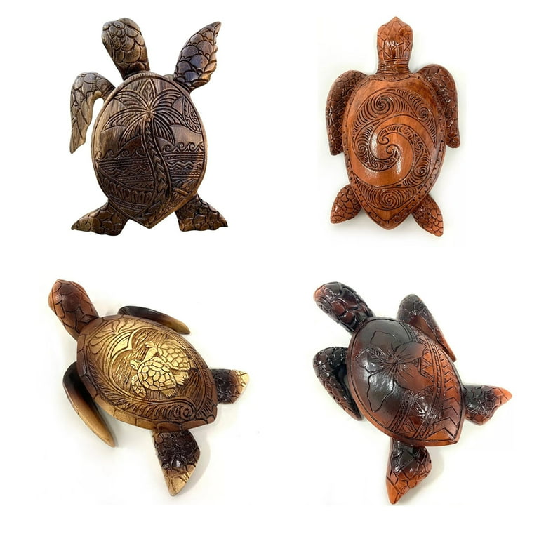 Furniture Carved Wood Turtle Wooden Turtles – Huntress Homewares
