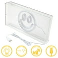 Urban Shop LED Neon Smiley Face Light-up Clear Acrylic Box, Yellow ...