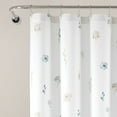 Lush Decor Livia Flora Silver-Infused Antimicrobial Shower Curtain ...