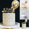 Happy Birthday Cake Topper Set Paper Fan Confetti Balloon Acrylic ...