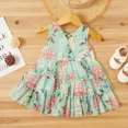 PatPat Girls Summer Dress Toddler Girl Floral Dresses Chiffon Layered ...