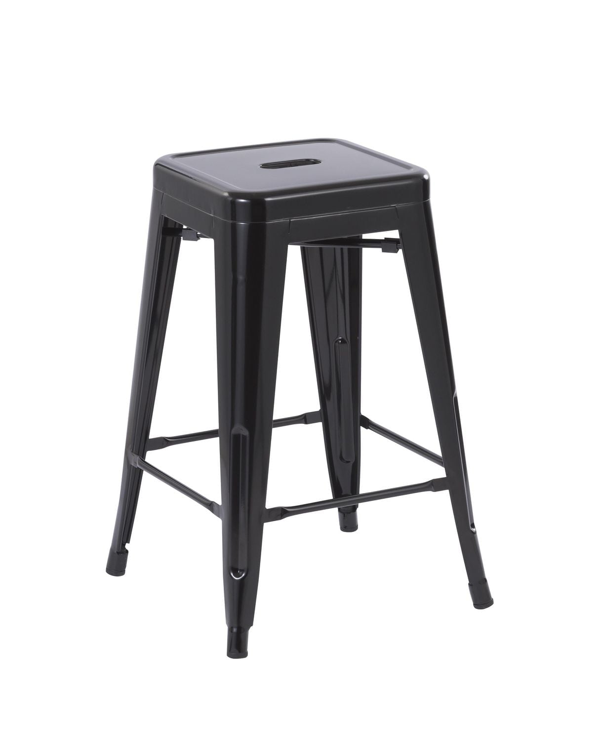 Hometrends 24 inch Metal Stackable Kitchen Stools, Black, Hometrends 24 ...