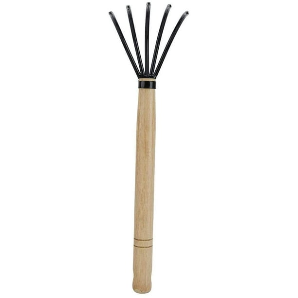KSCD Garden Claw Rake Cultivator with Long Wood Handlefor Cleaning ...